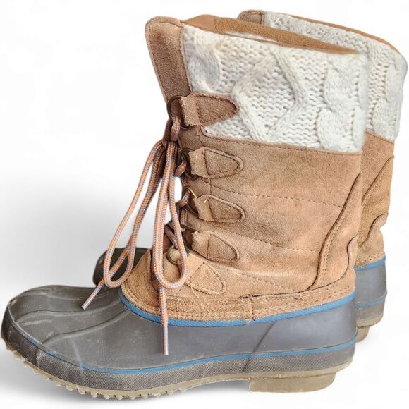 Khombu | Shoes | Khombu Winter Duck Boots With Knit Collar Waterproof ...